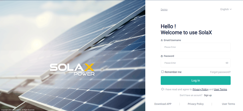 📥 API key Solax Cloud