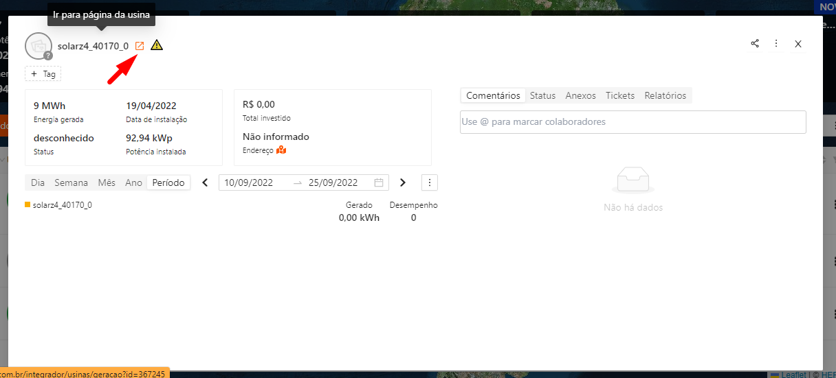 Iniciando o acesso ao SolarZ